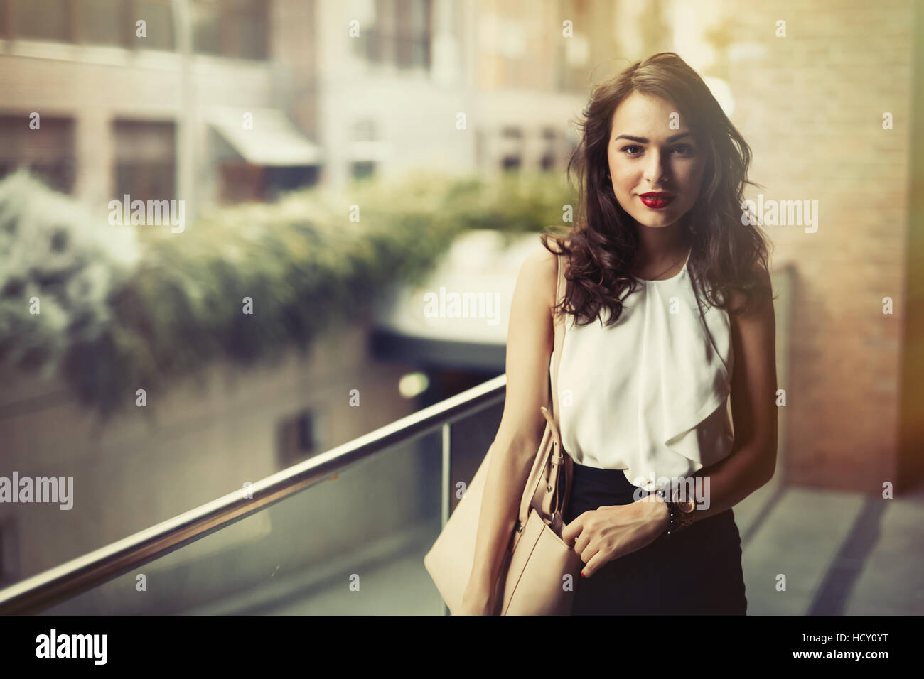 Portrait of smart beautiful business woman Stock Photo - Alamy