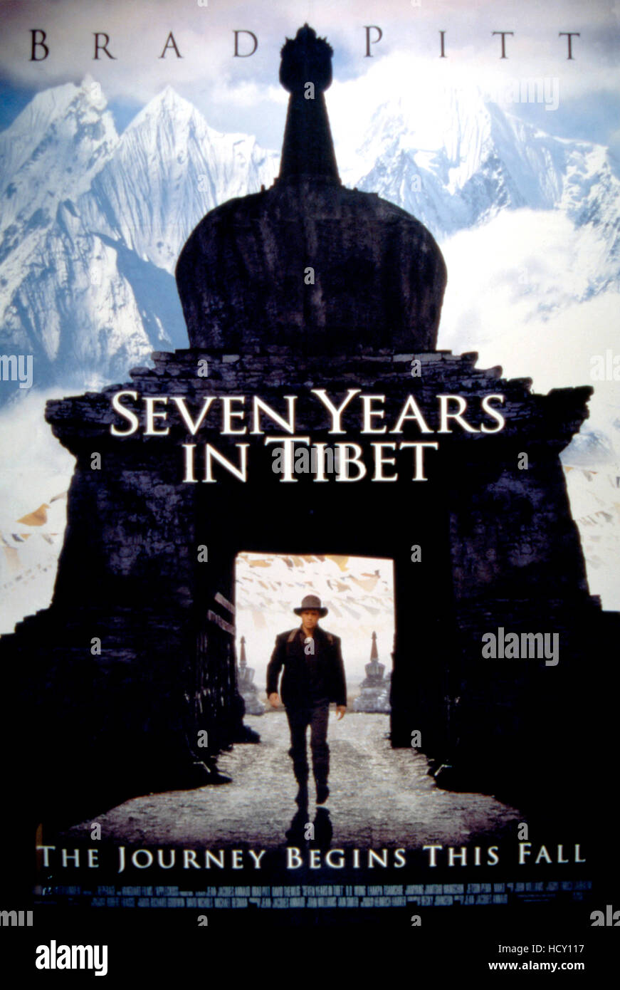 SEVEN YEARS IN TIBET, Poster Art, Brad Pitt, 1997 © Sony Pictures ...