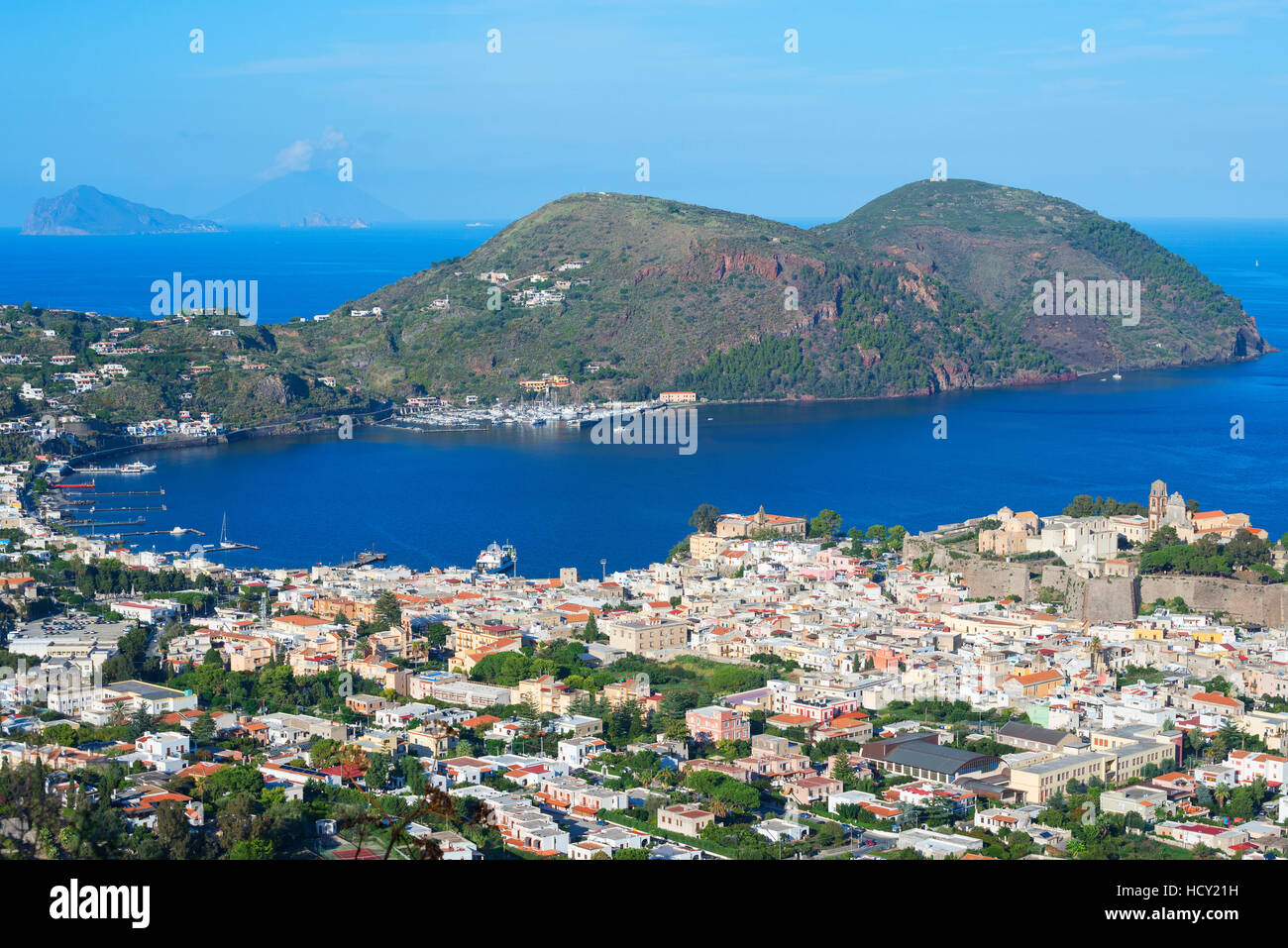 Lipari Town, Lipari Island, Aeolian Islands, UNESCO, Sicily, Italy ...