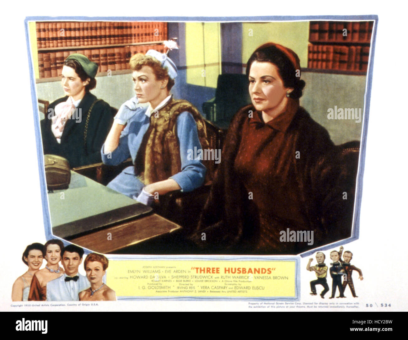 THREE HUSBANDS, (aka LETTER TO THREE HUSBANDS), Vanessa Brown, Eve ...