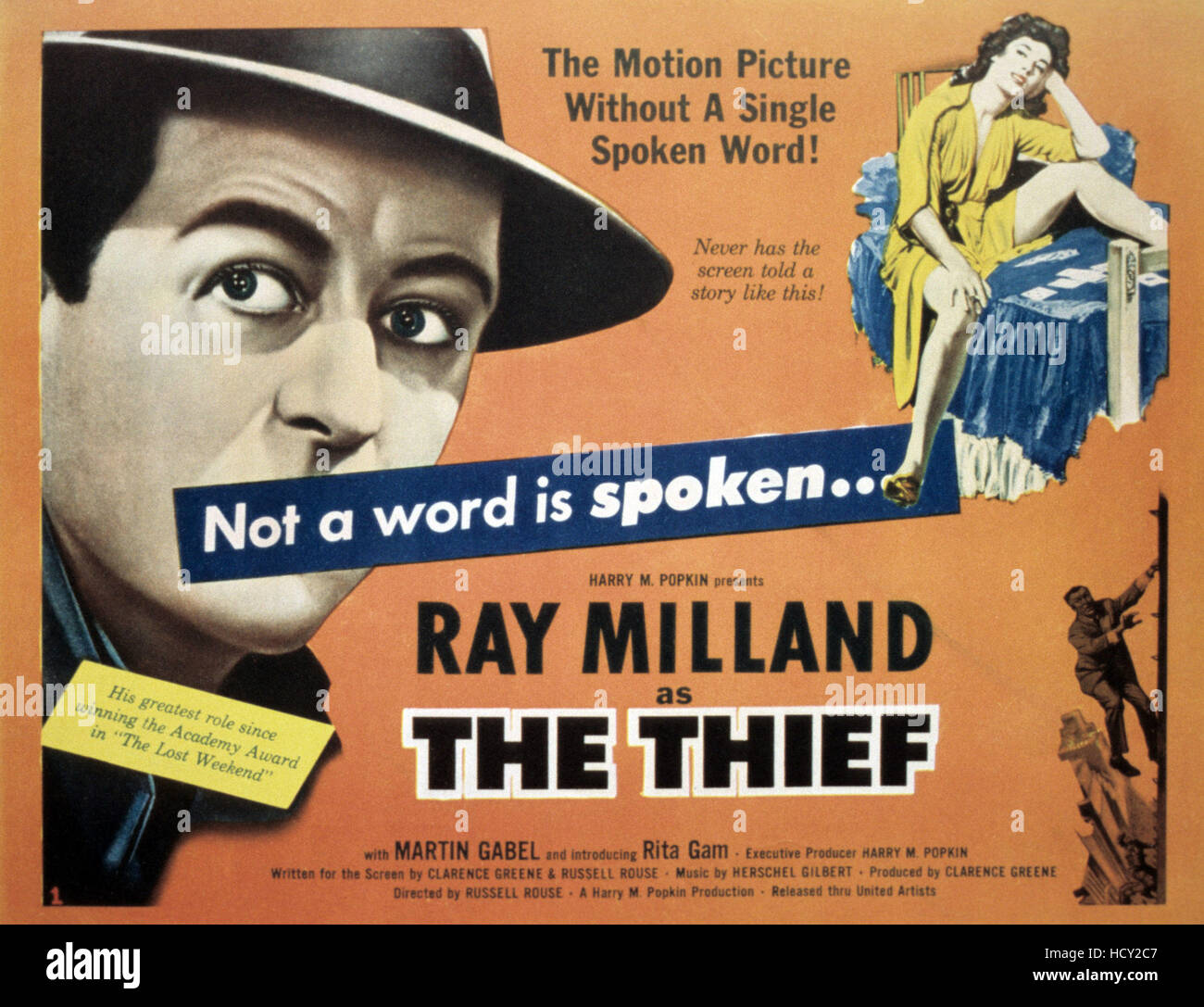 THE THIEF, from left: Ray Milland, Rita Gam, 1952 Stock Photo - Alamy