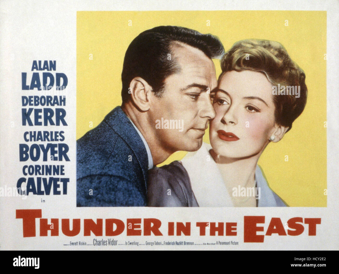 THUNDER IN THE EAST, Alan Ladd, Deborah Kerr, 1952 Stock Photo - Alamy