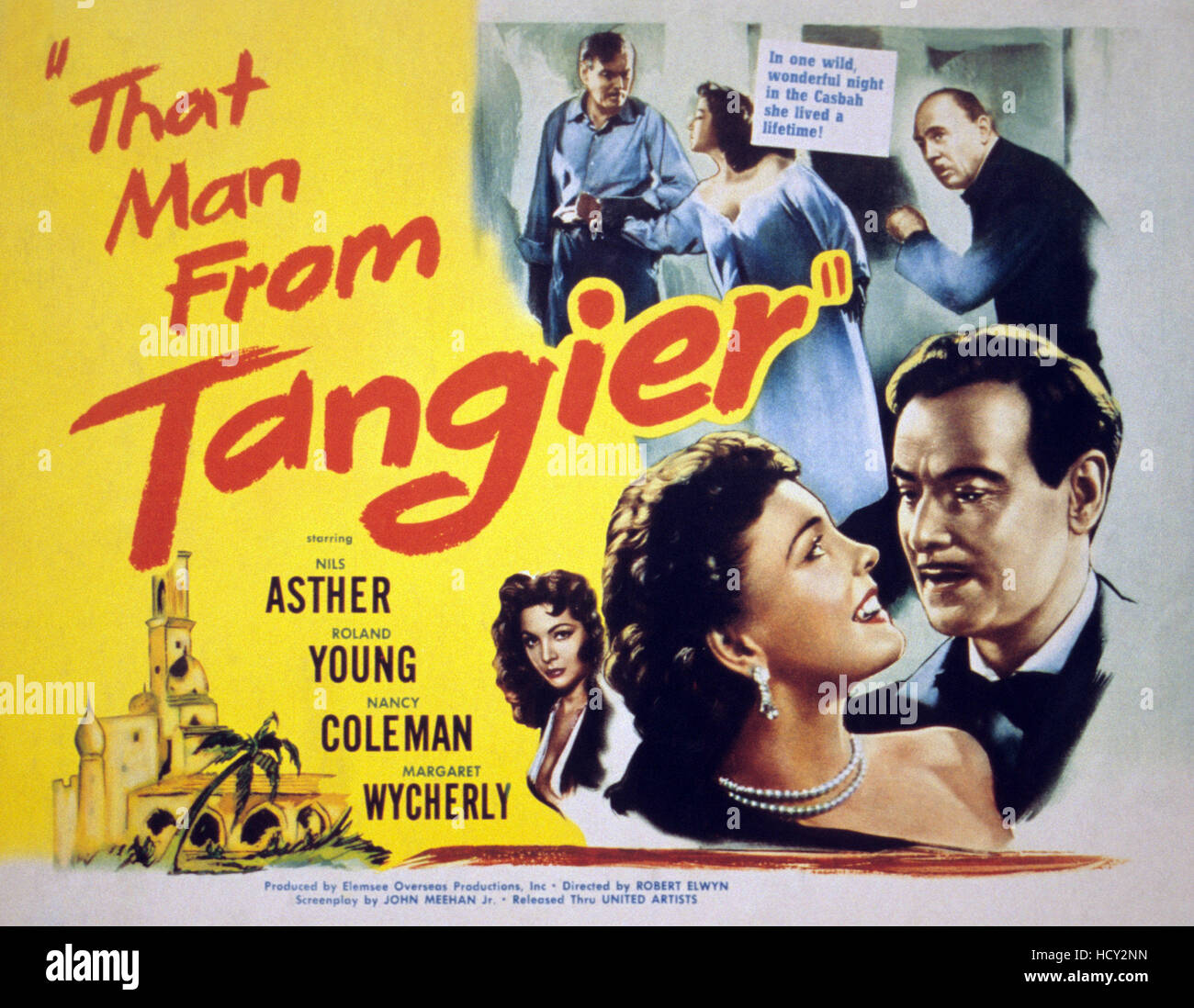 THAT MAN FROM TANGIER, lobbycard, Roland Young (top right), bottom: Nancy Coleman, Nils Asther ...