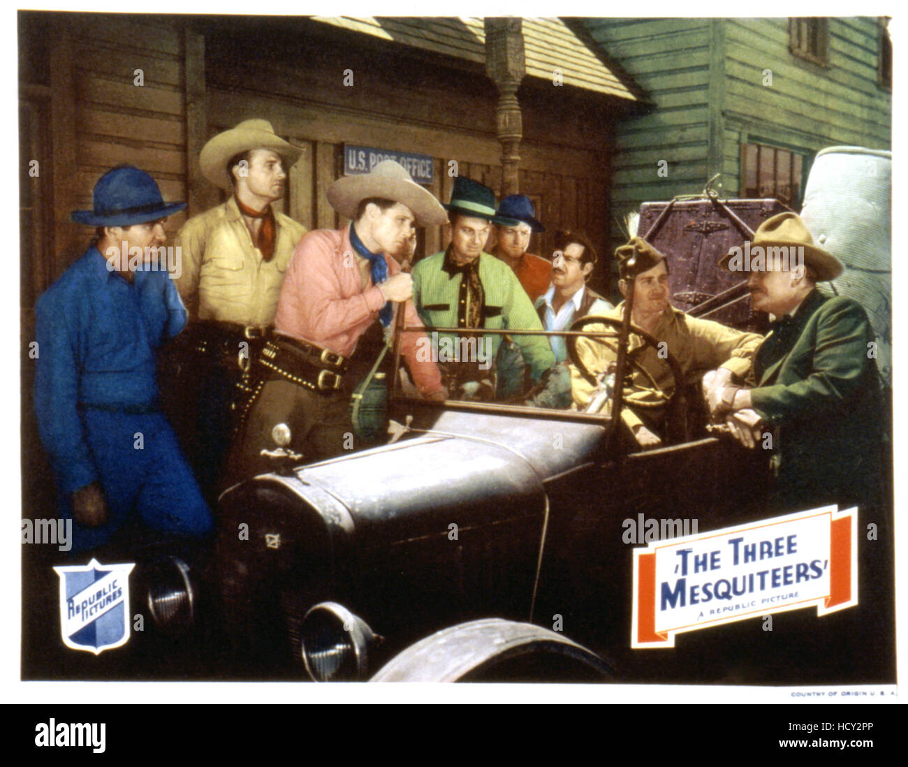 THE THREE MESQUITEERS, Ray Corrigan, Robert Livingston, Syd Saylor ...