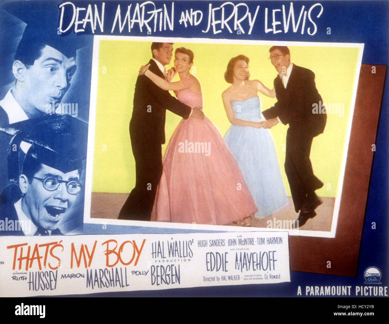 THAT'S MY BOY, US lobbycard, insert from left: Dean Martin, Polly ...