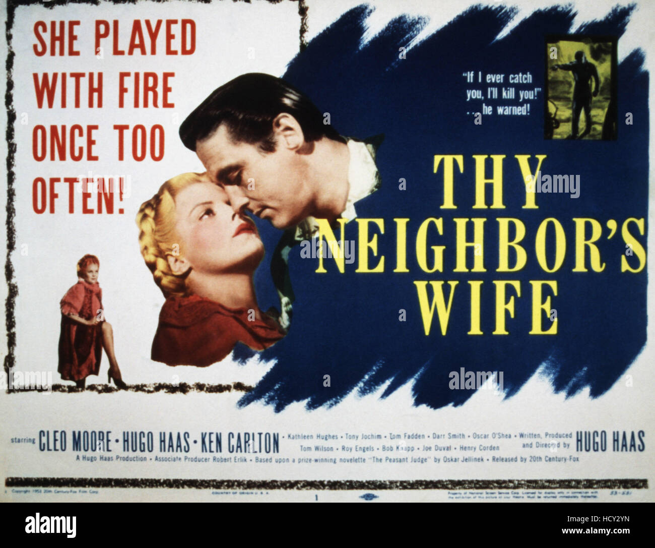 THY NEIGHBOR'S WIFE, center from left: Cleo Moore, Ken Carlton, 1953, TM & Copyright © 20th ...