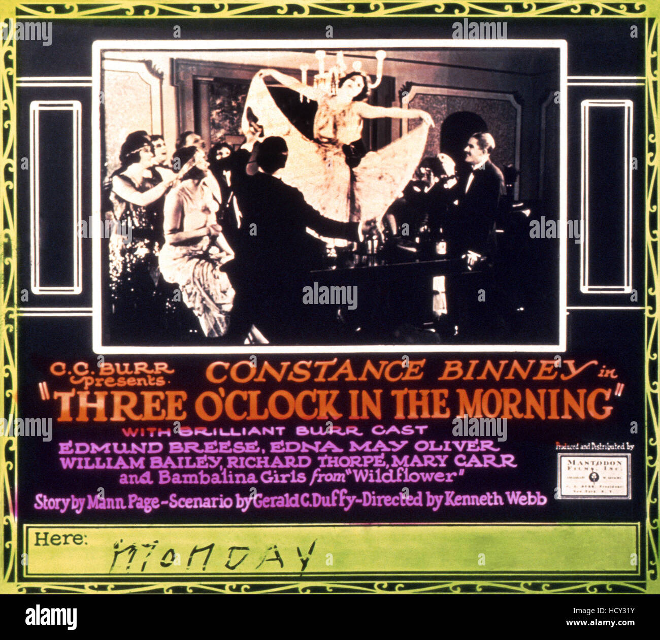THREE O'CLOCK IN THE MORNING, US lobbycard, Constance Binney (center ...