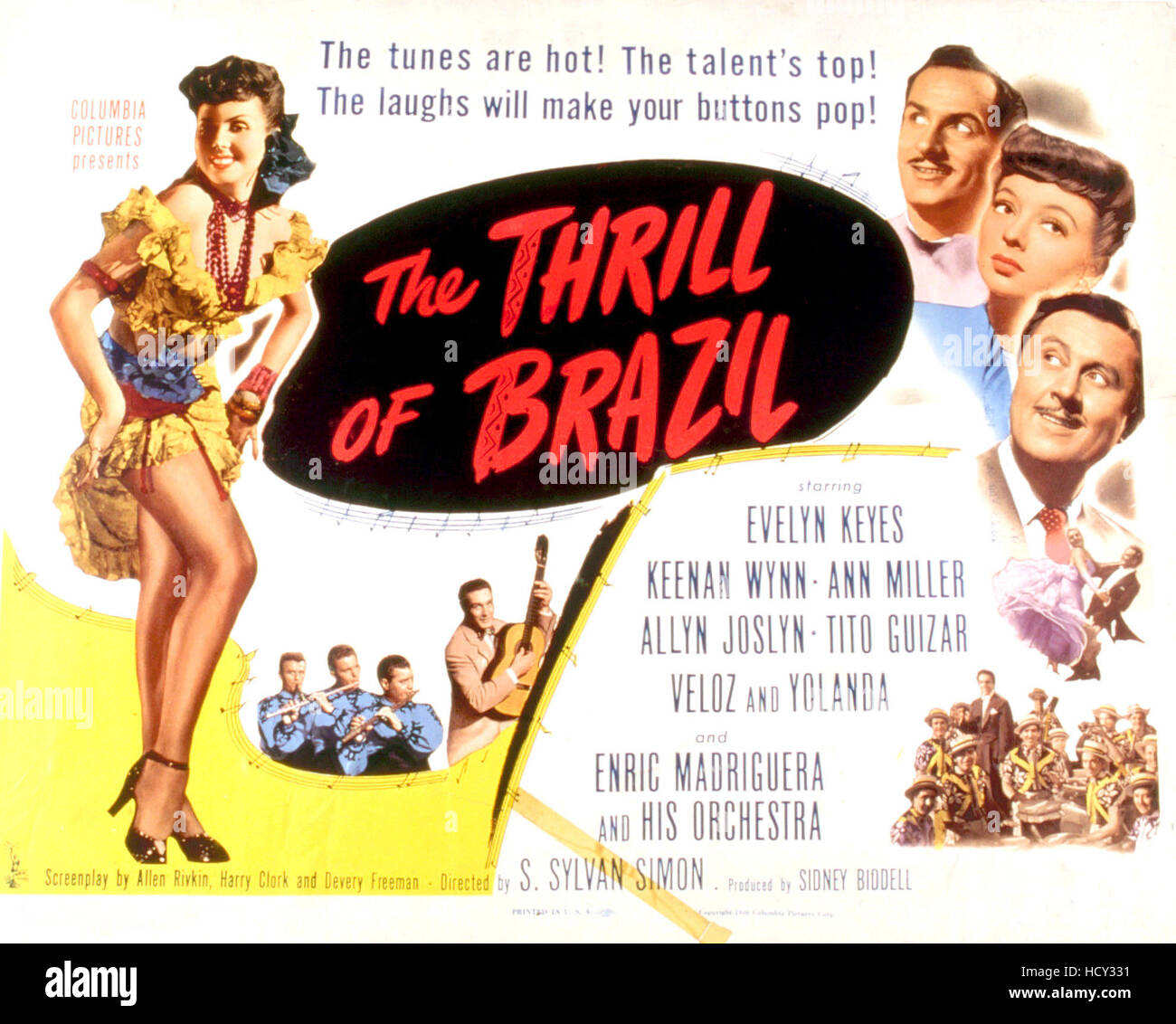 THE THRILL OF BRAZIL, Ann Miller, Keenan Wynn, Evelyn Keyes, Allyn ...