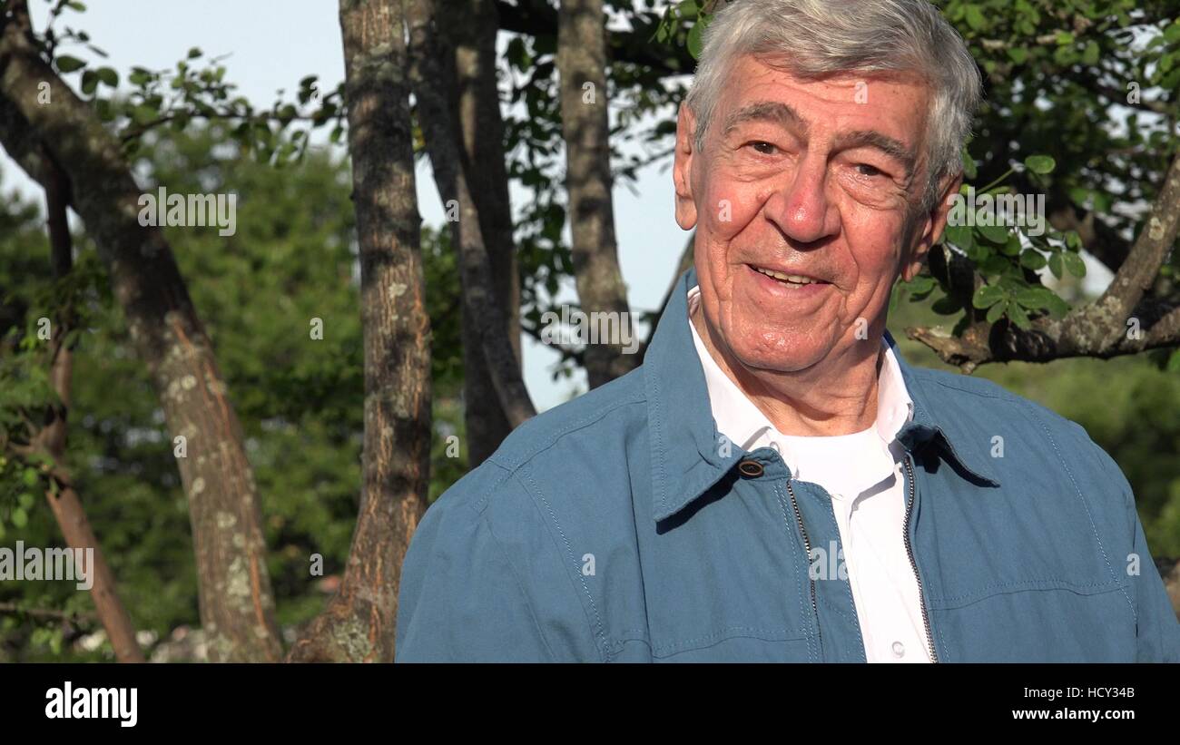 Happy Elderly Old Man Stock Photo - Alamy