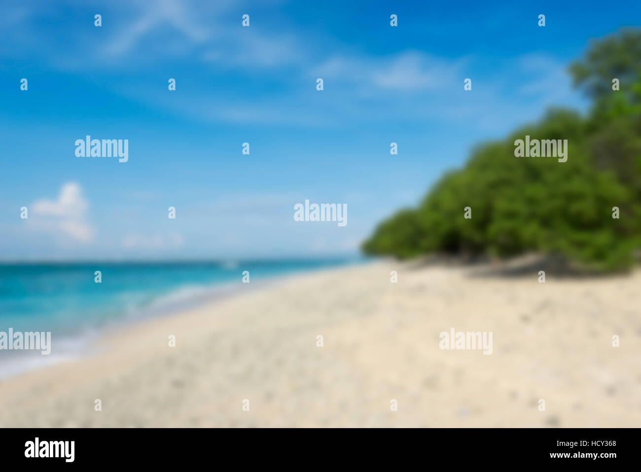 Abstract blurred on vacation summer ocean beach background . Blue water ...