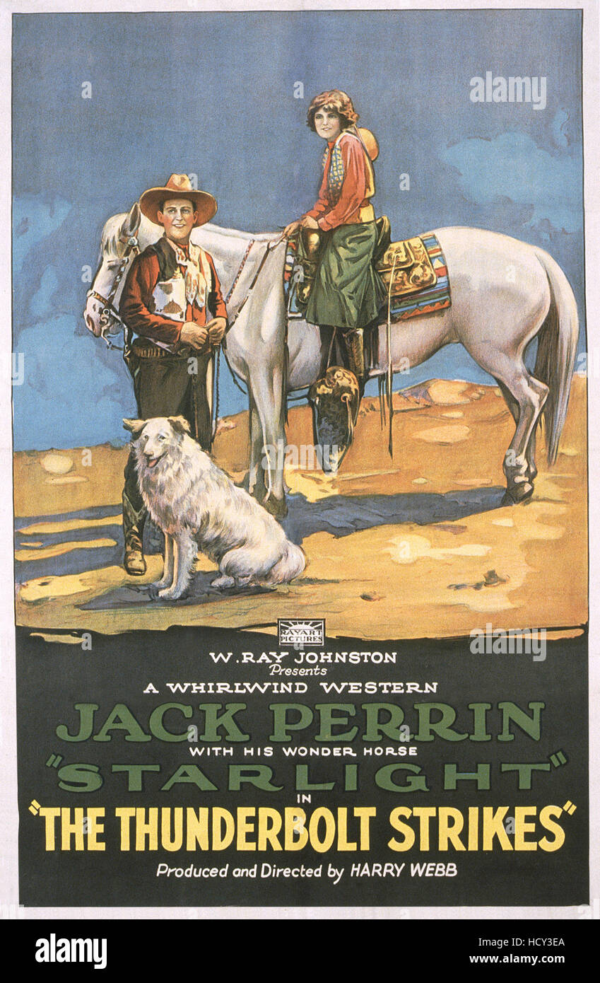 THE THUNDERBOLT STRIKES, US poster, from left: Jack Perrin, Molly ...