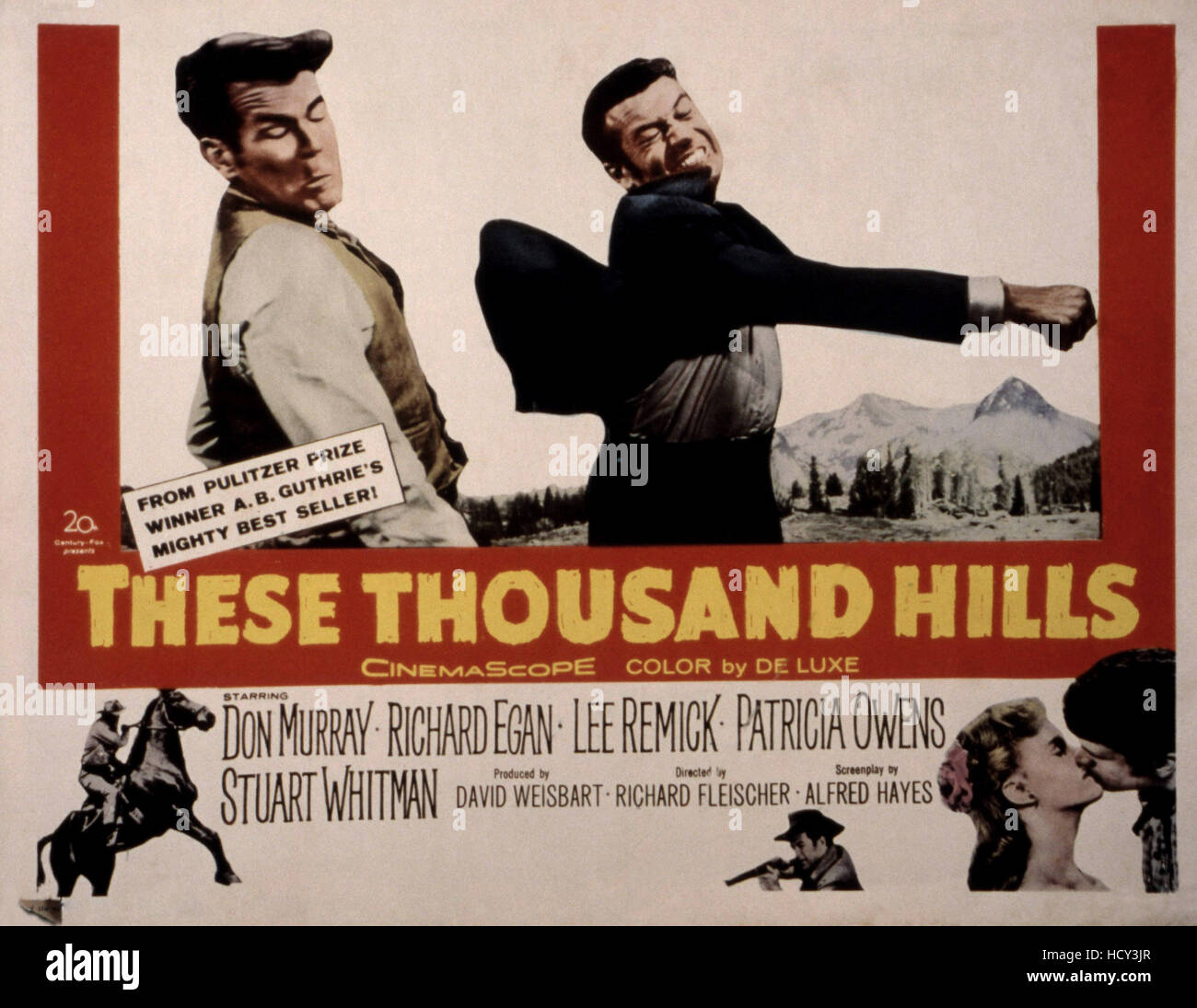 THESE THOUSAND HILLS, Don Murray, Richard Egan, Lee Remick, 1959, TM ...