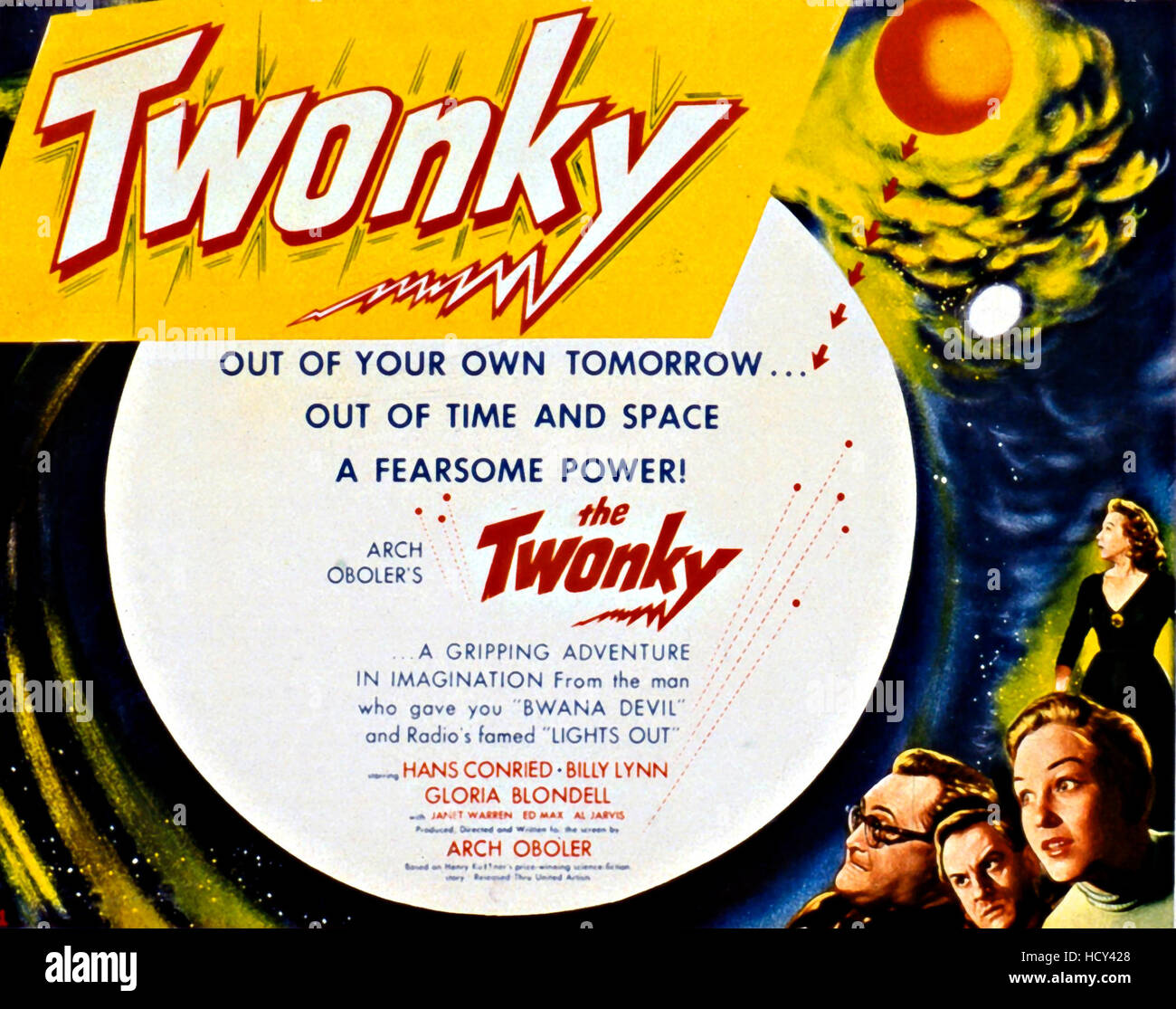 THE TWONKY, from left: Norman Field, Hans Conried, Gloria Blondell ...