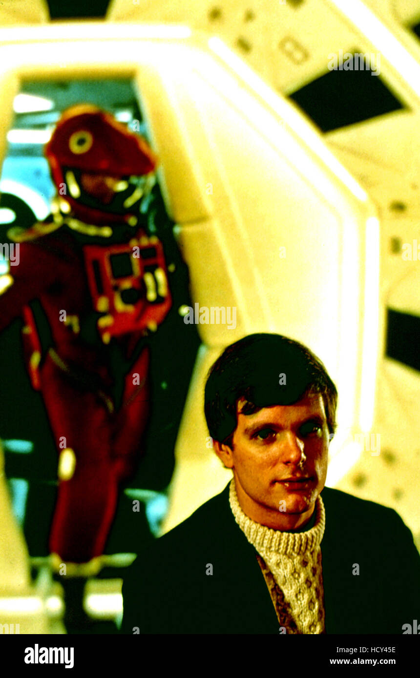 2001:A SPACE ODYSSEY, Keir Dullea, a candid shot on the set, 1968 Stock ...