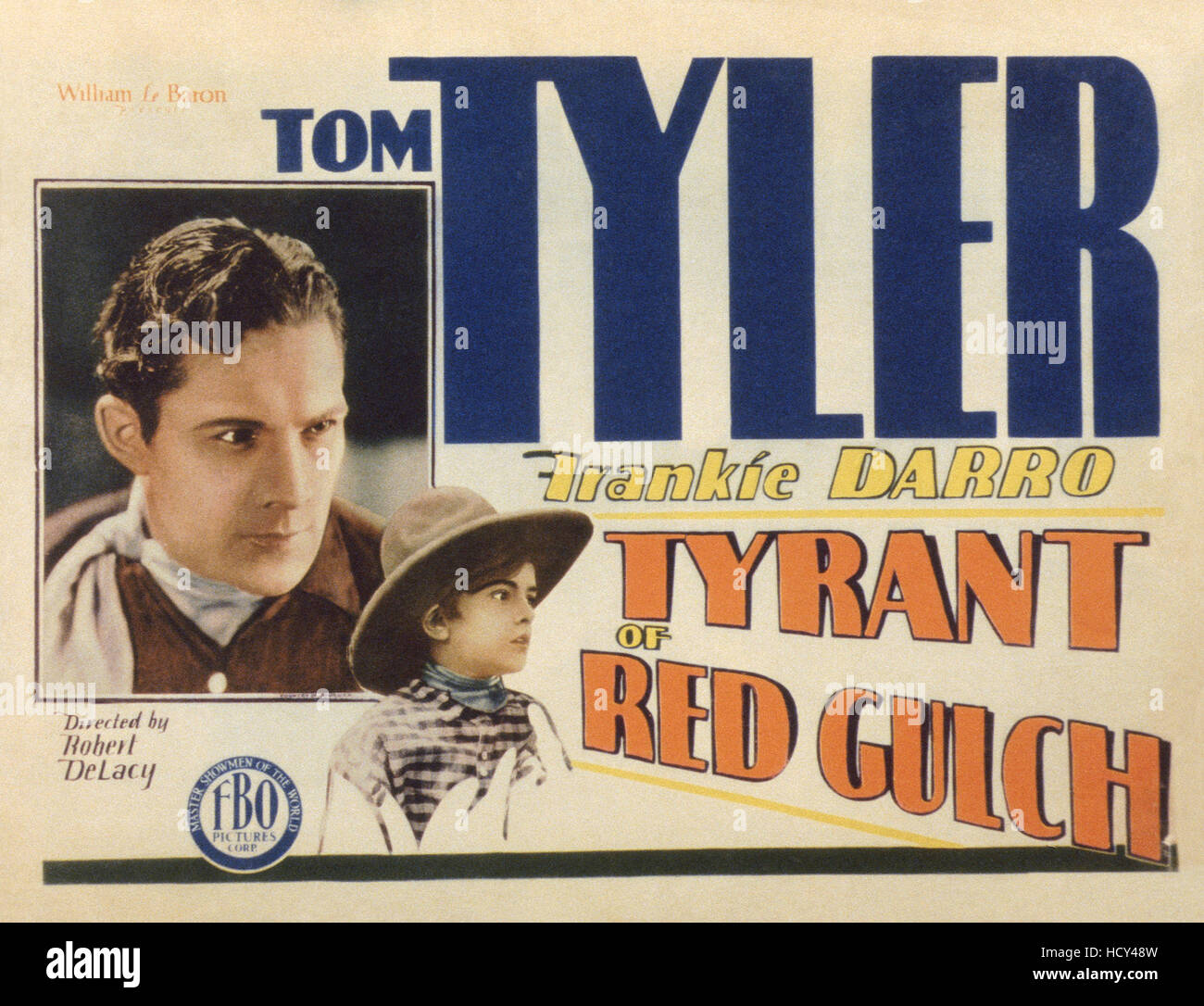 TYRANT OF RED GULCH, US lobbycard, from left: Tom Tyler, Frankie Darro ...