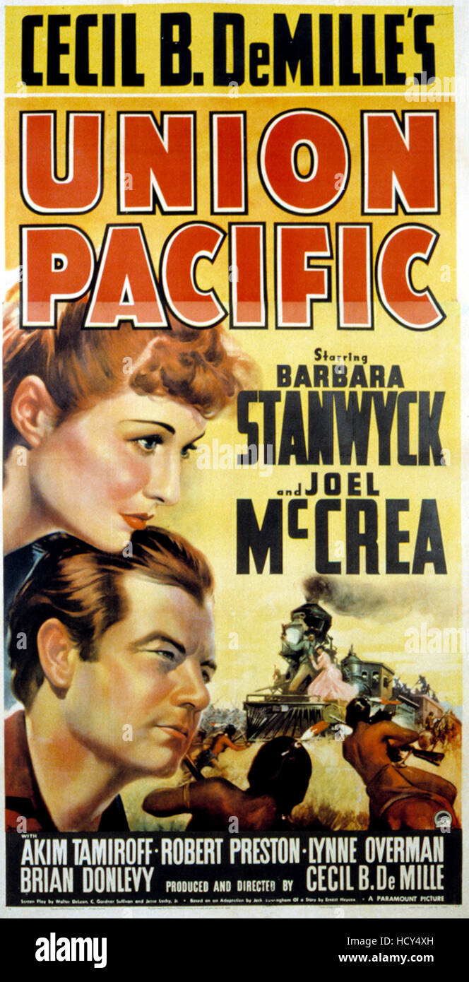 UNION PACIFIC, Barbara Stanwyck, Joel McCrea, 1939 Stock Photo - Alamy