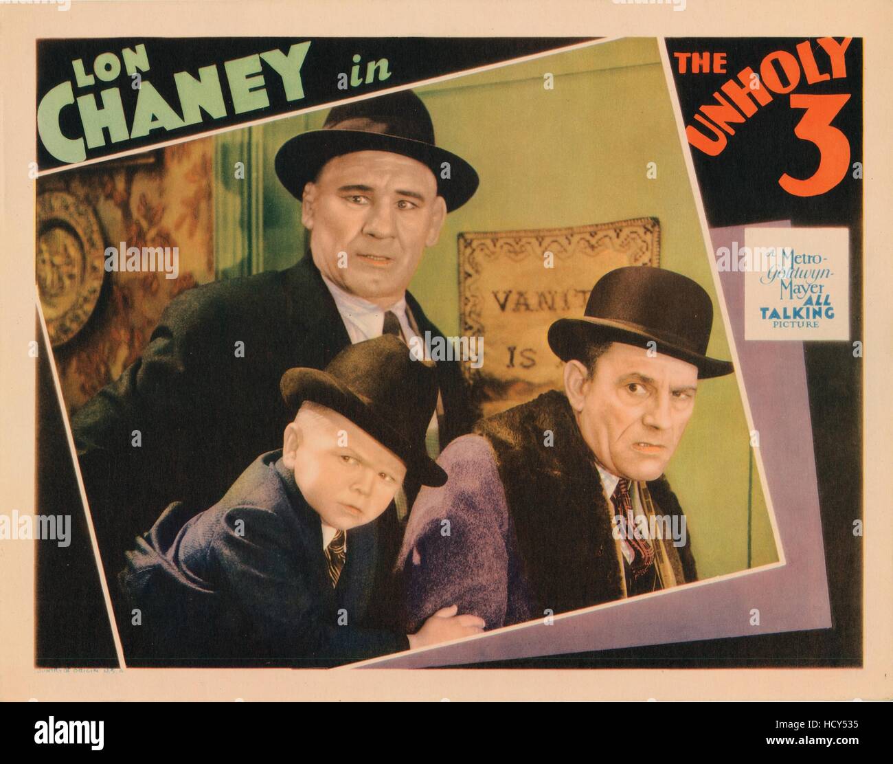THE UNHOLY THREE, Ivan Linow, Harry Earles, Lon Chaney, 1930 Stock ...
