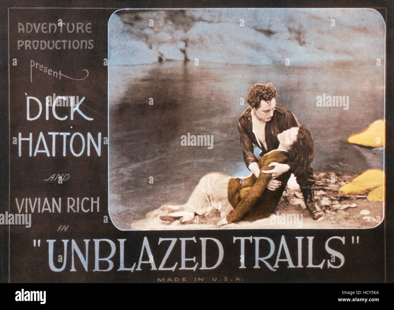 UNBLAZED TRAILS, US lobbycard, from left: Dick Hatton, (aka Richard ...