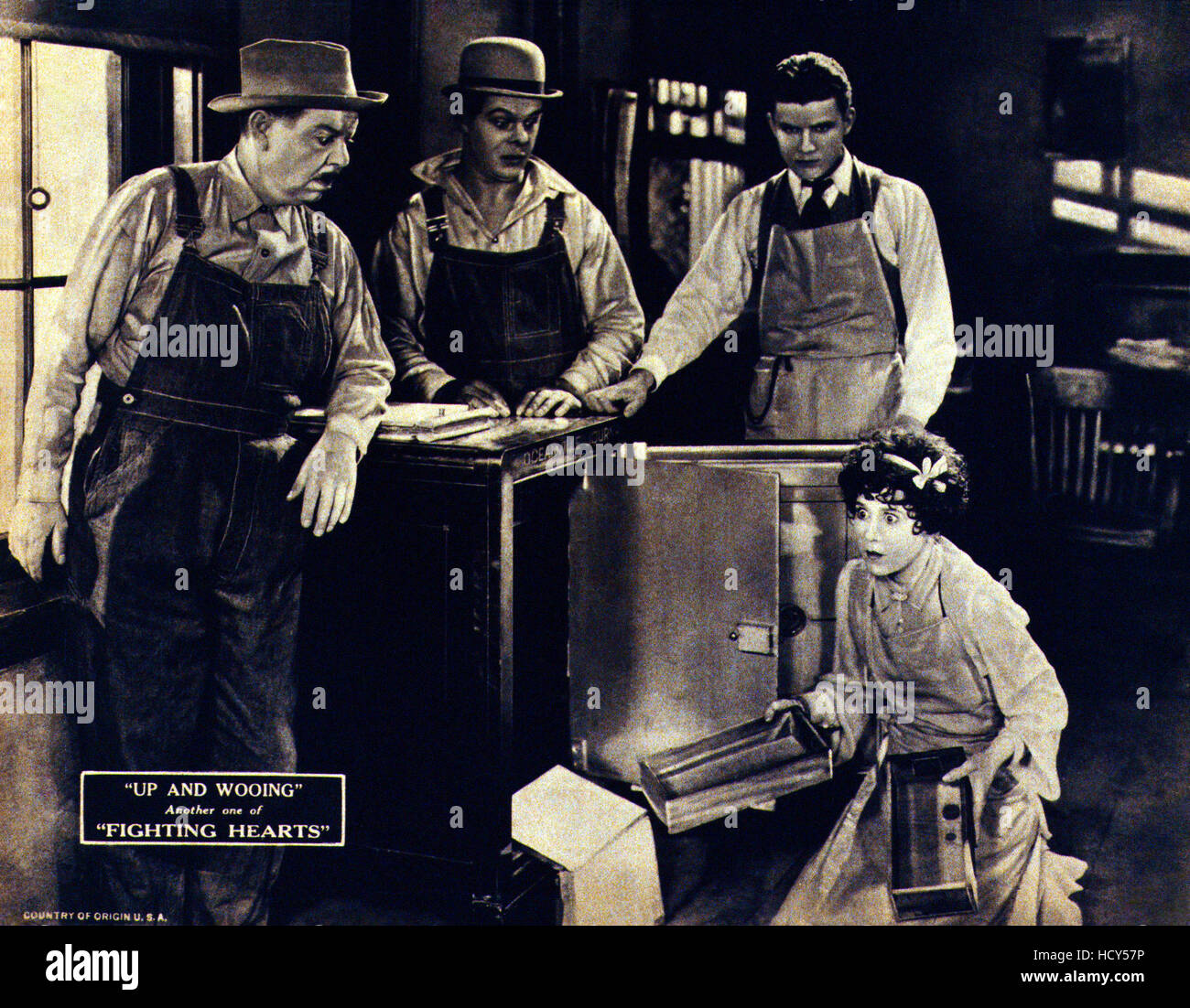 UP AND WOOING, US lobbycard, Larry Kent (standing right), Alberta ...