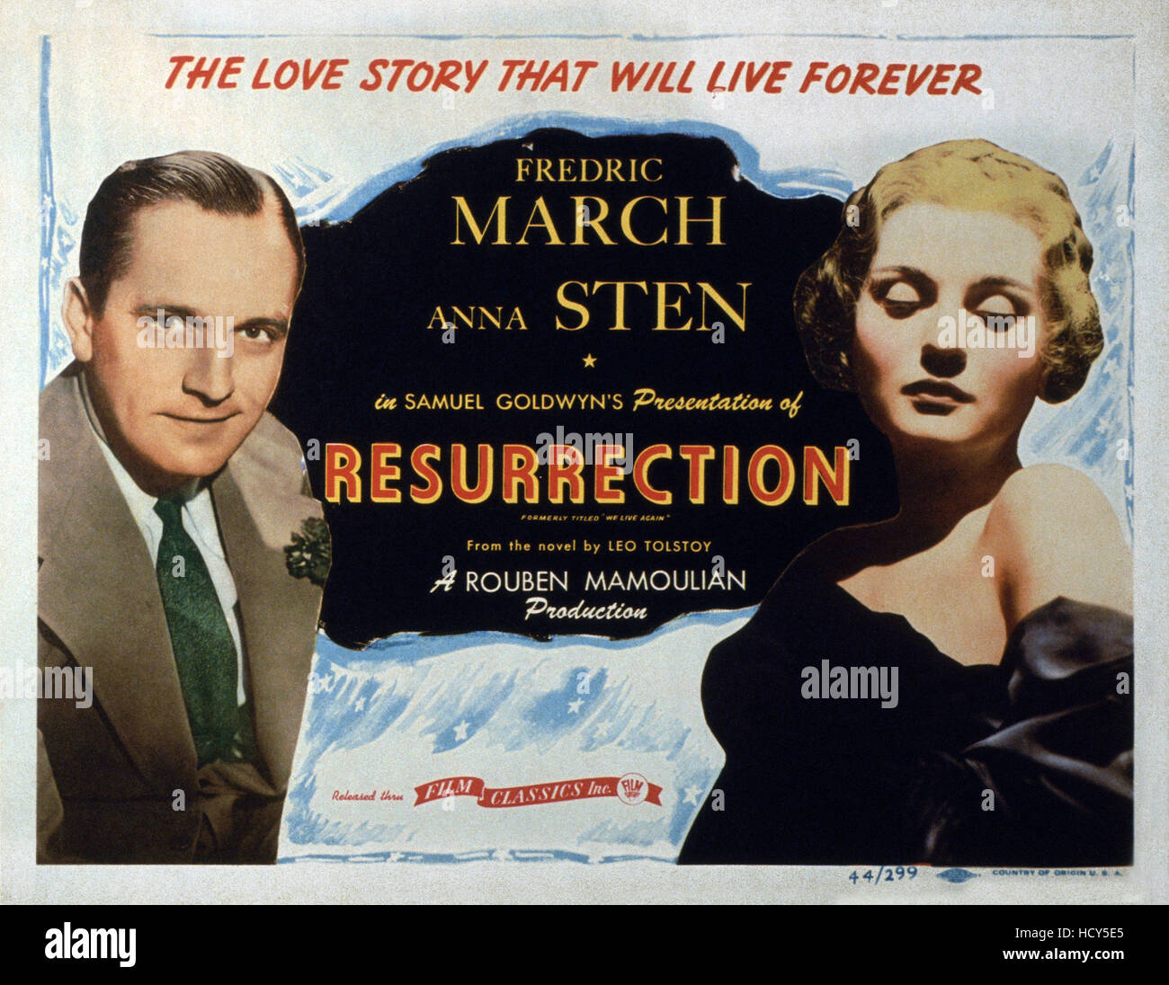 WE LIVE AGAIN, (aka RESURRECTION), US lobbycard, from left: Fredric ...