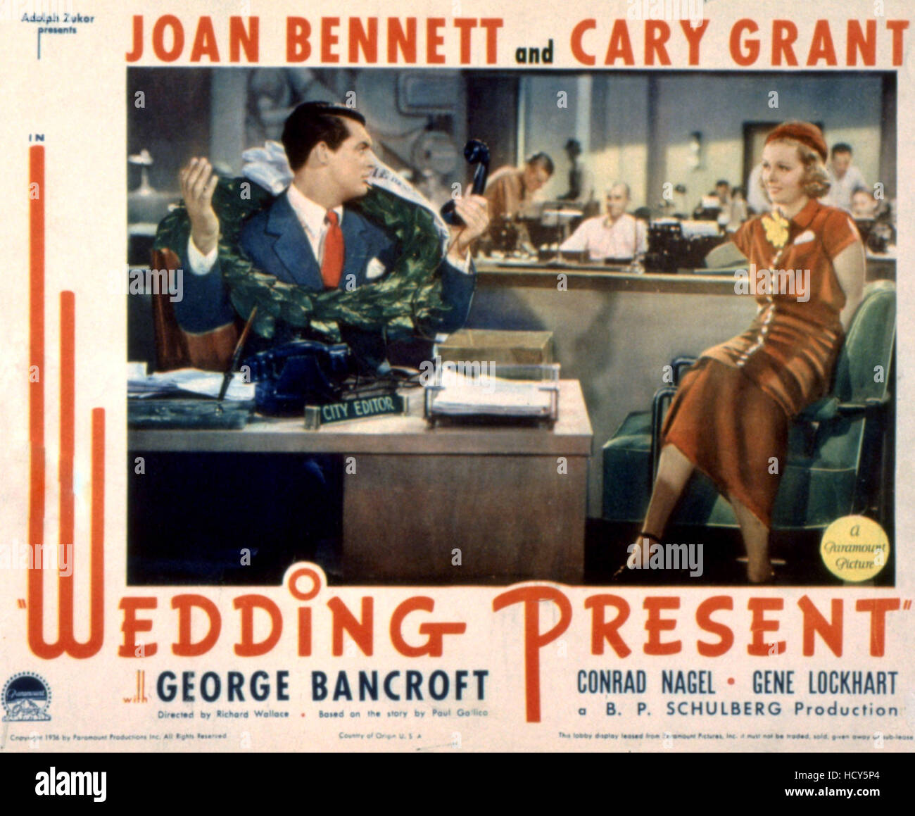 WEDDING PRESENT, Cary Grant, Joan Bennett, 1936 Stock Photo - Alamy