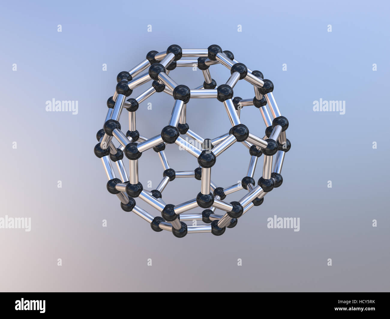 buckminsterfullerene, buckyball, photo-realistic computer graphic Stock ...