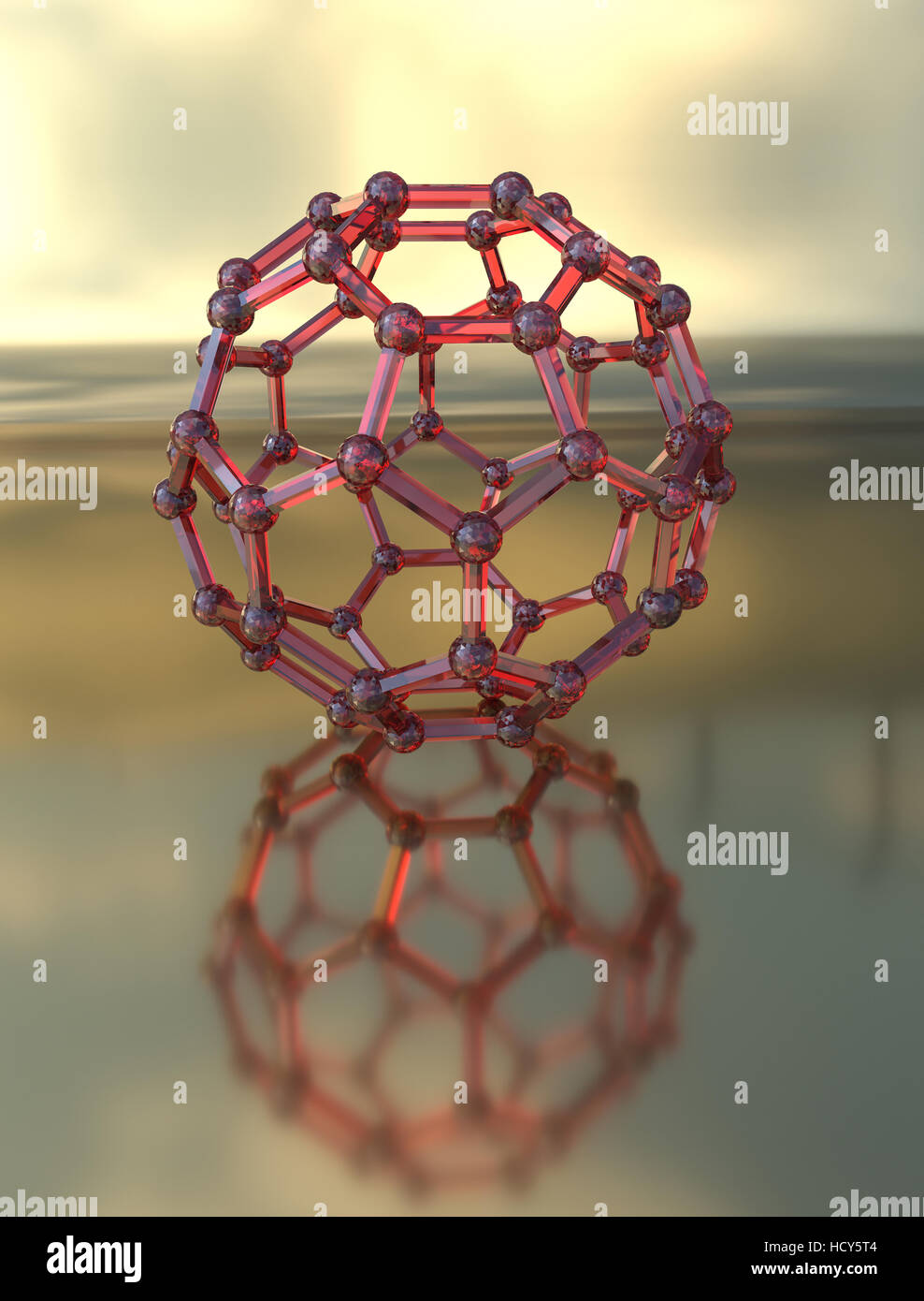 buckminsterfullerene, buckyball, photo-realistic computer graphic Stock ...