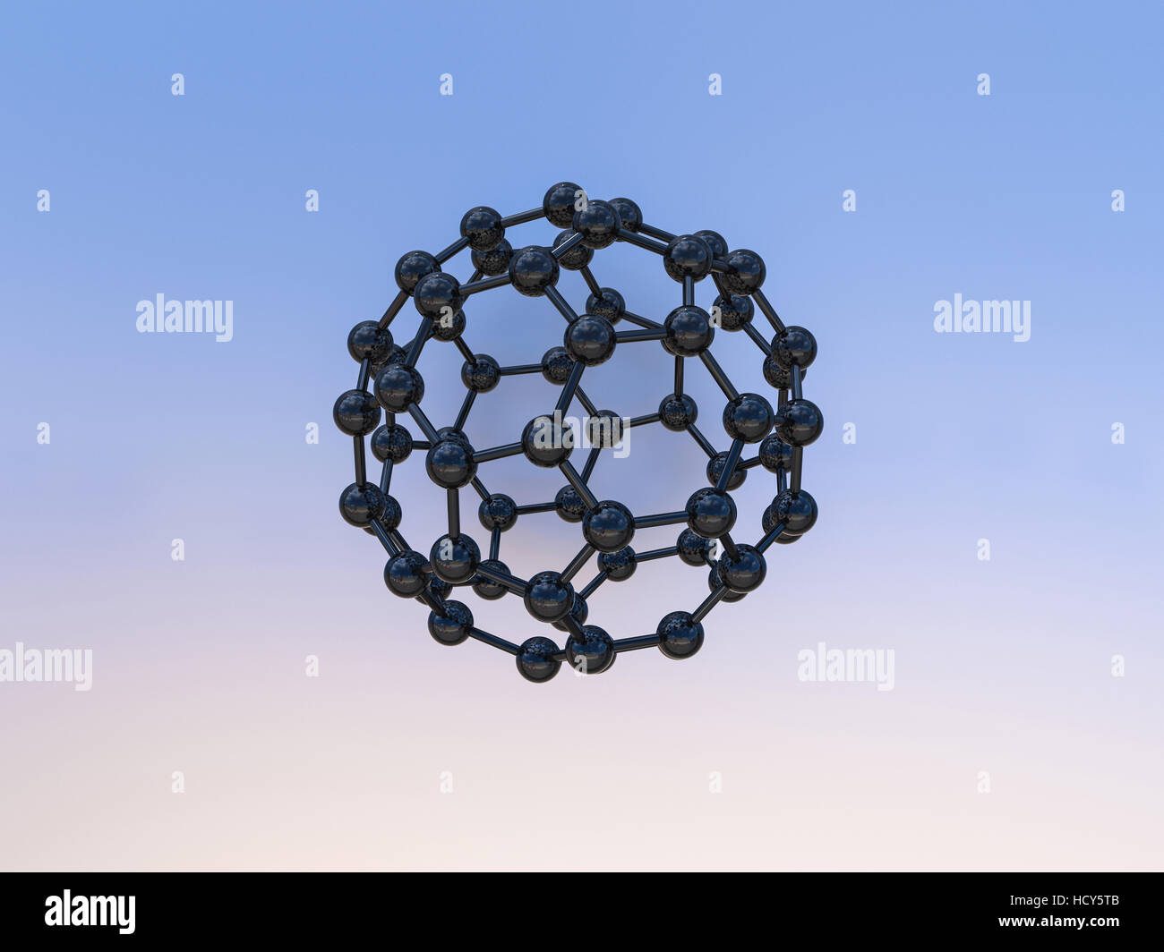 buckminsterfullerene, buckyball, photo-realistic computer graphic Stock ...