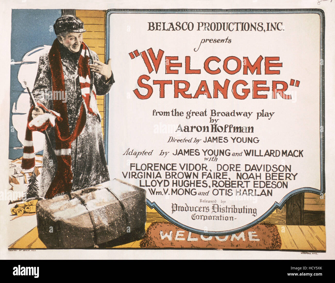 WELCOME STRANGER, US lobbycard, Dore Davidson, 1924 Stock Photo - Alamy