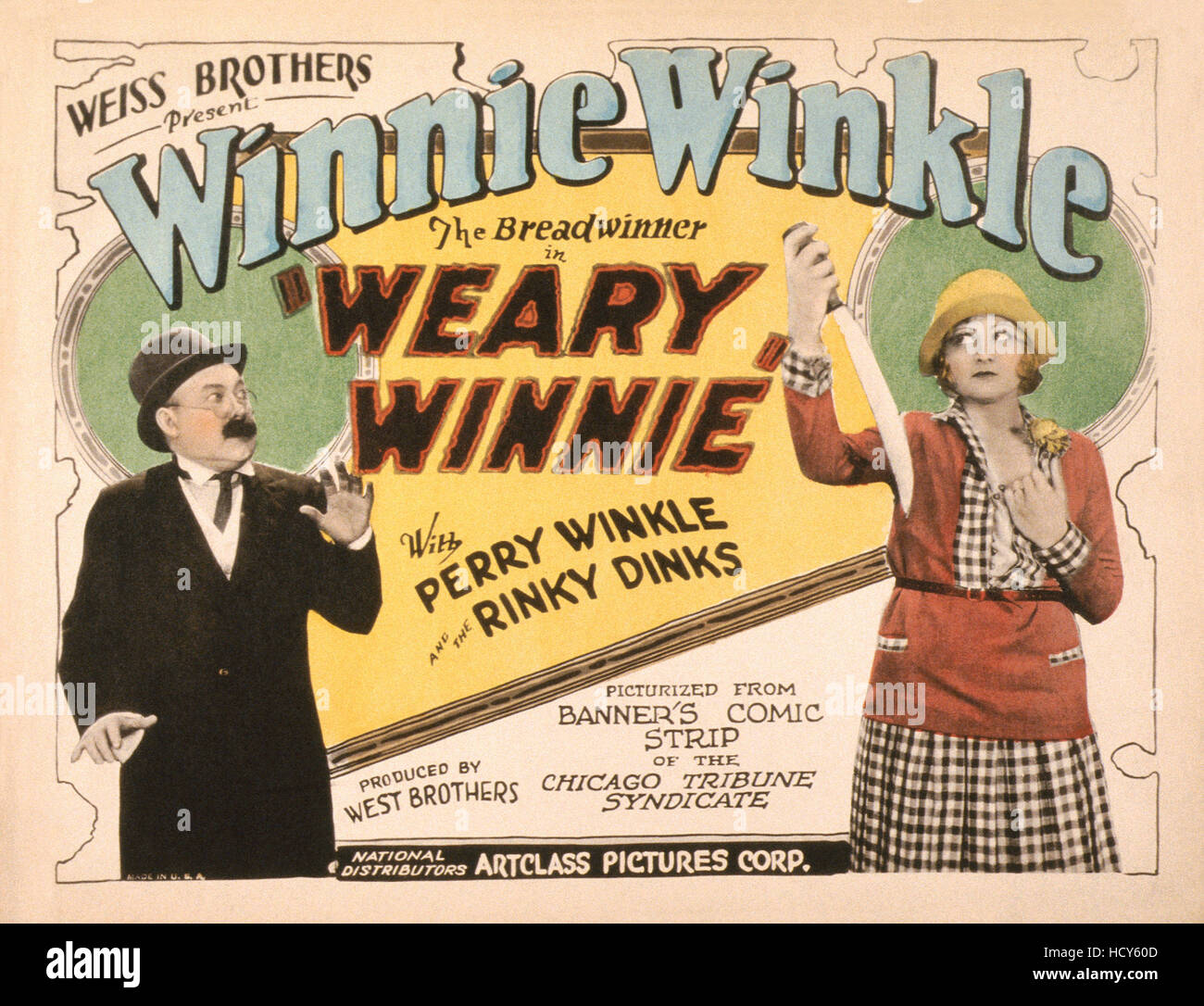 WEARY WINNIE, US lobbycard, Ethelyn Gibson (right), ca. 1926-1928 Stock ...