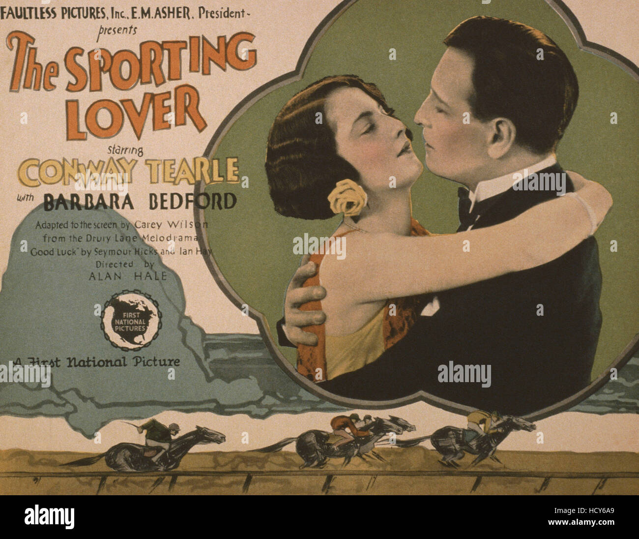 THE SPORTING LOVER, US poster, from left: Barbara Bedford, Conway ...
