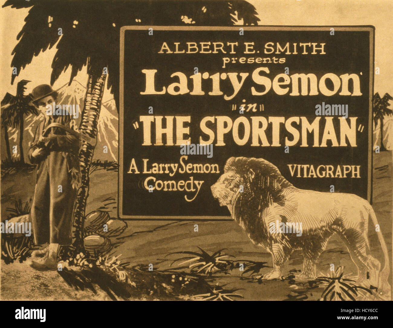 THE SPORTSMAN, US poster, Larry Semon, 1921 Stock Photo - Alamy
