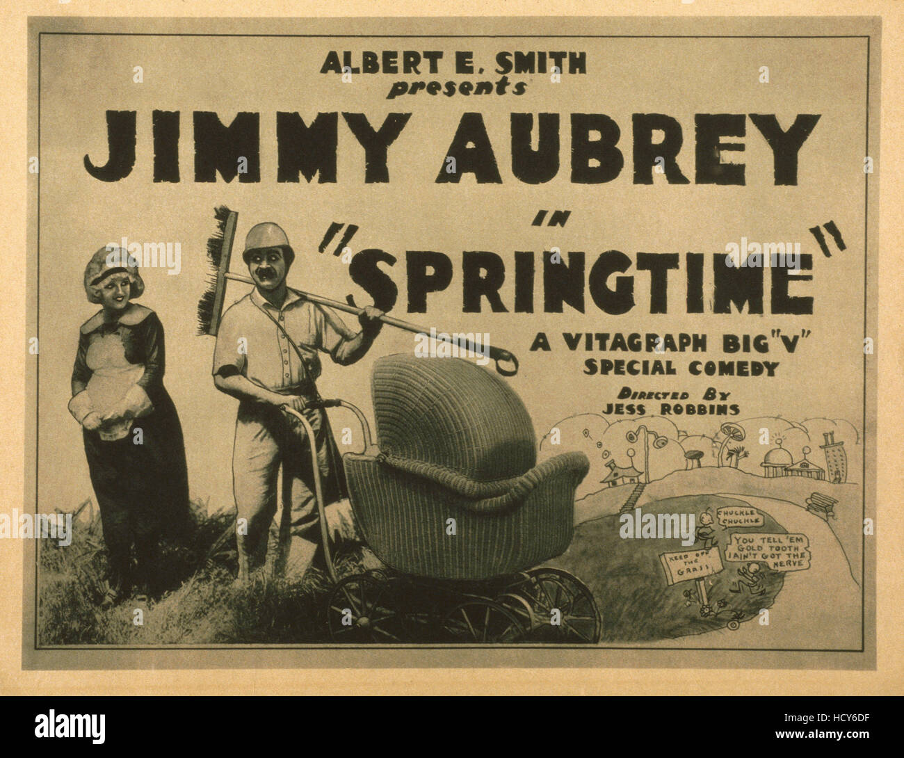 SPRINGTIME, US poster, from left: Dixie Lamont, Jimmy Aubrey, 1920 ...