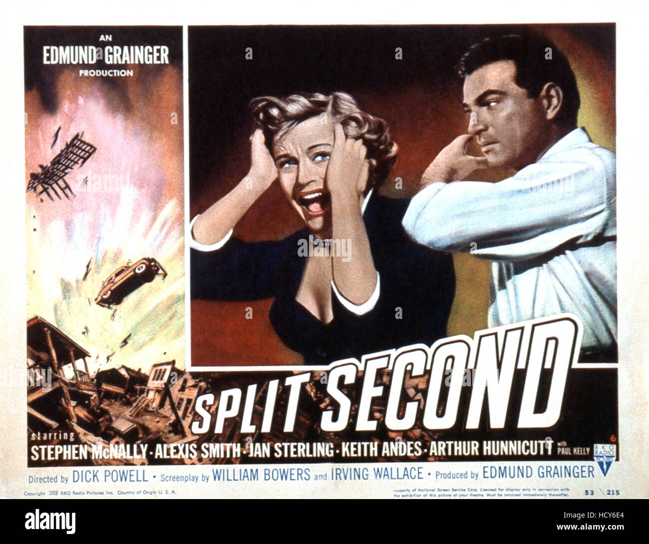 SPLIT SECOND, from left: Alexis Smith, Stephen McNally, 1953 Stock Photo - Alamy