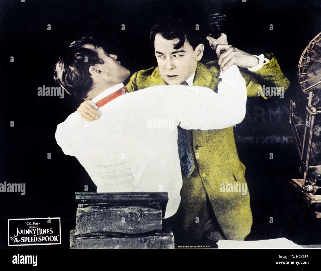THE SPEED SPOOK, right: Johnny Hines on lobbycard, 1924 Stock Photo - Alamy