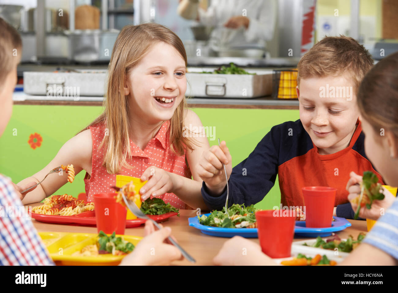 Friends school canteen hi-res stock photography and images - Alamy