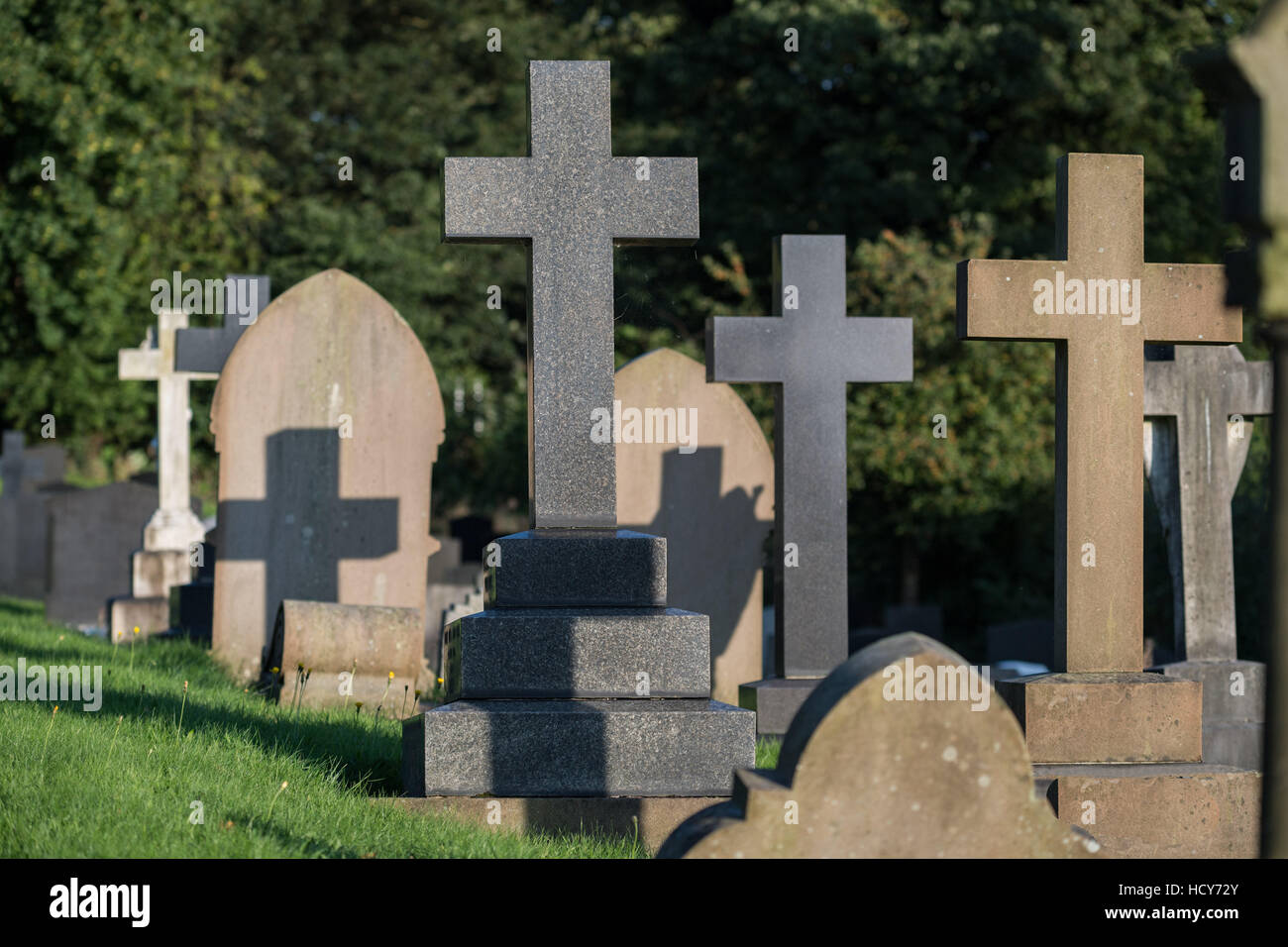Crosses and graves in the grounds of St Thomas' Parish Church, Henbury ...