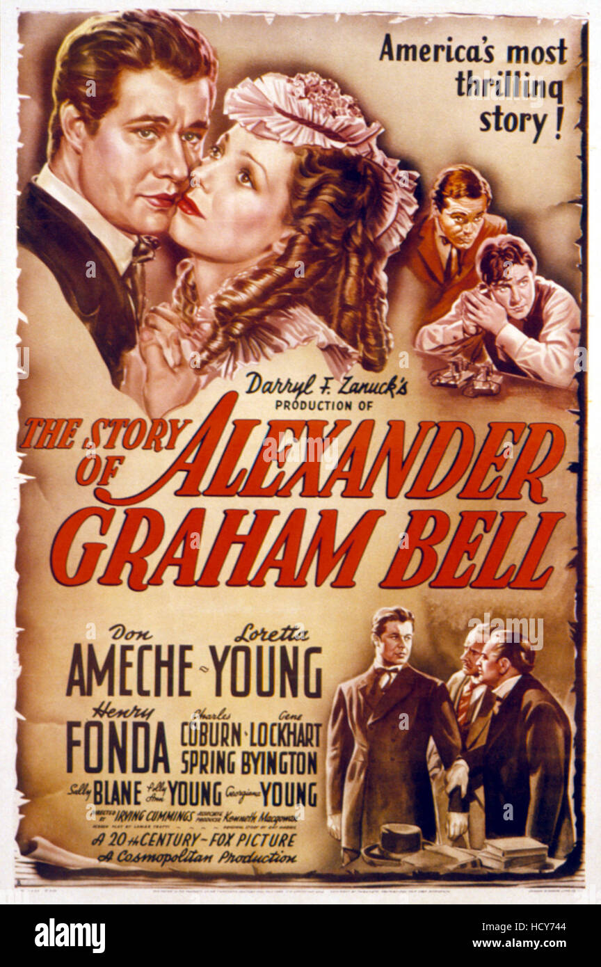 THE STORY OF ALEXANDER GRAHAM BELL, Don Ameche, Henry Fonda, Loretta ...