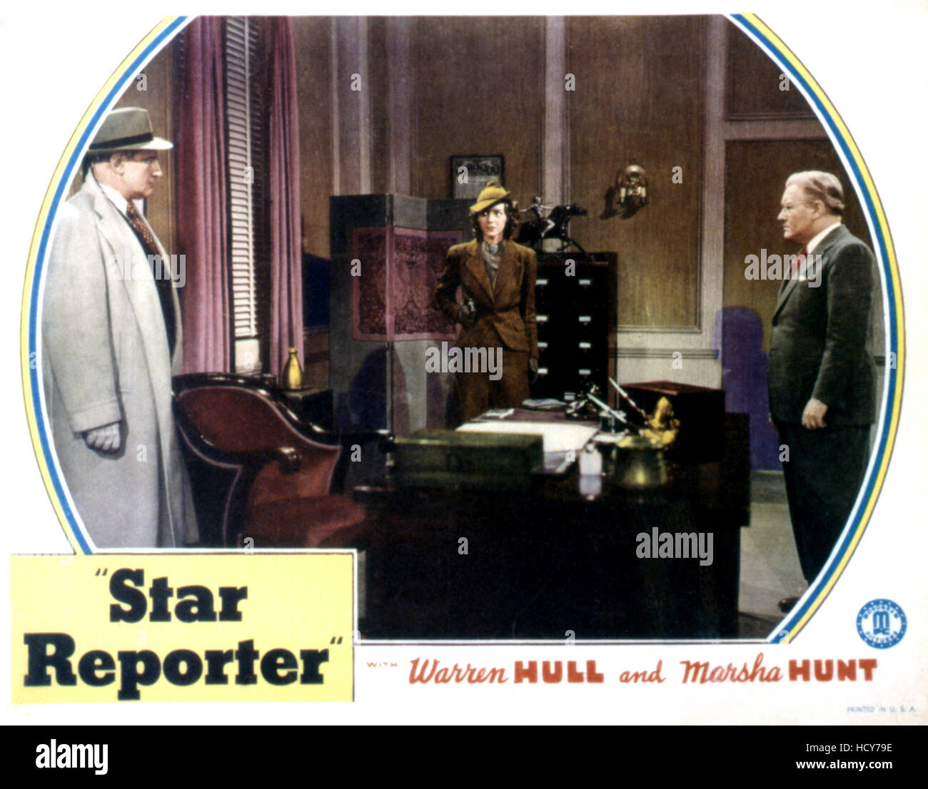 STAR REPORTER, Warren Hull, Marsha Hunt, Joseph Crehan, 1939 Stock ...