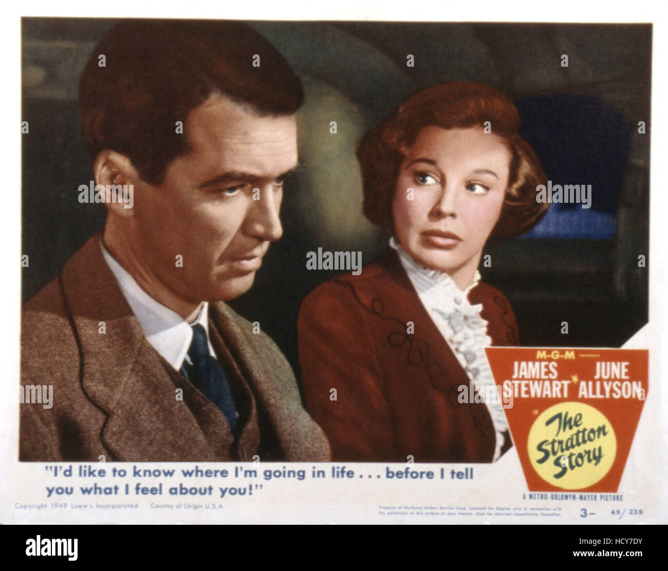 THE STRATTON STORY, James Stewart, June Allyson, 1949 Stock Photo - Alamy