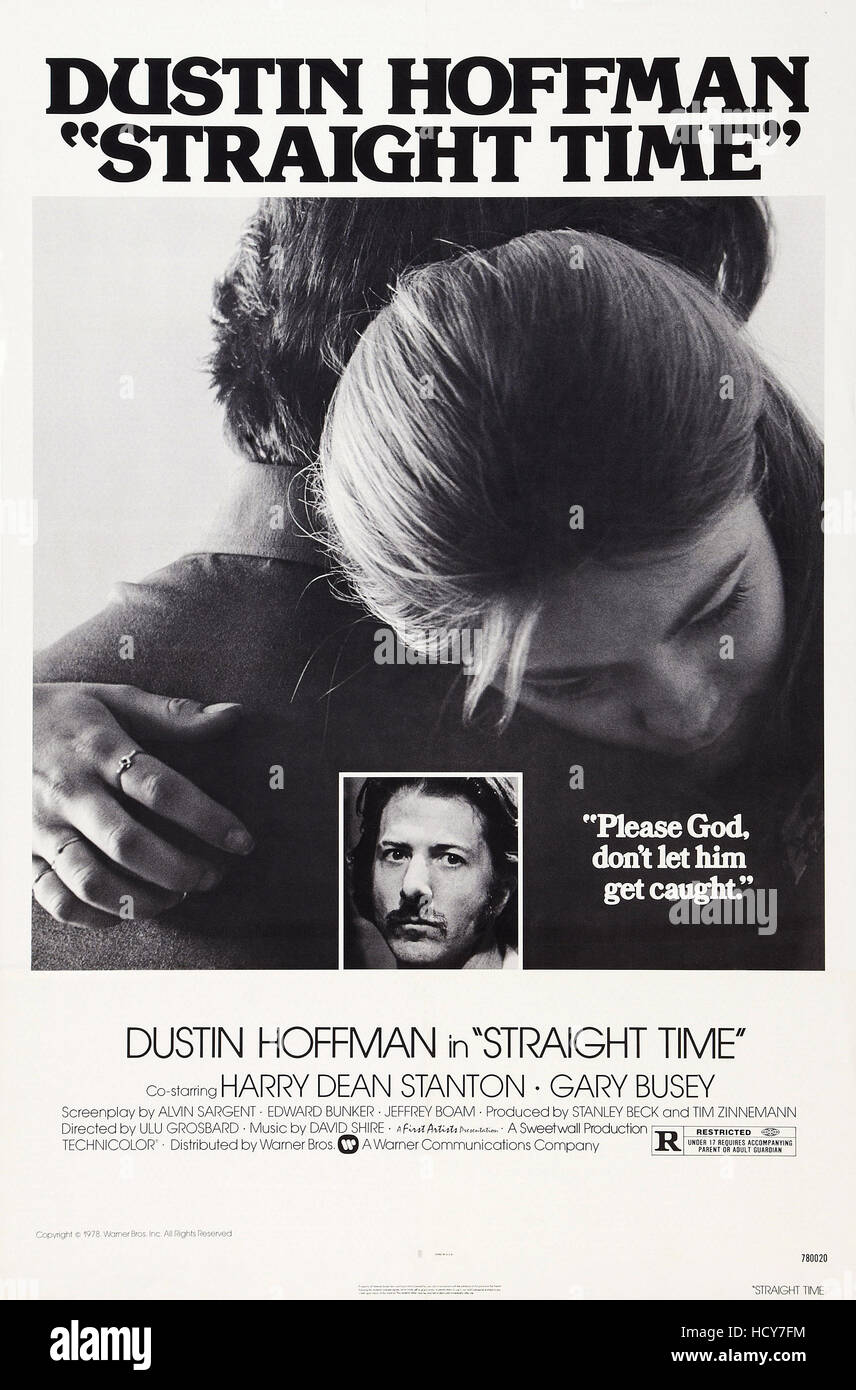 STRAIGHT TIME, US poster art, Dustin Hoffman, (center), 1978 Stock ...