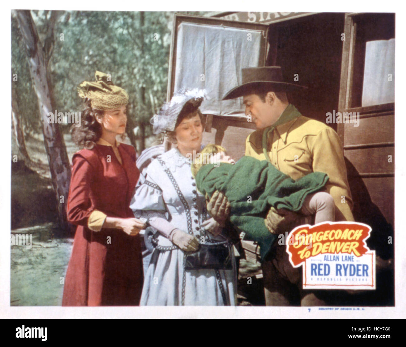 STAGECOACH TO DENVER, Peggy Stewart, Martha Wentworth, Bobby Hyatt ...