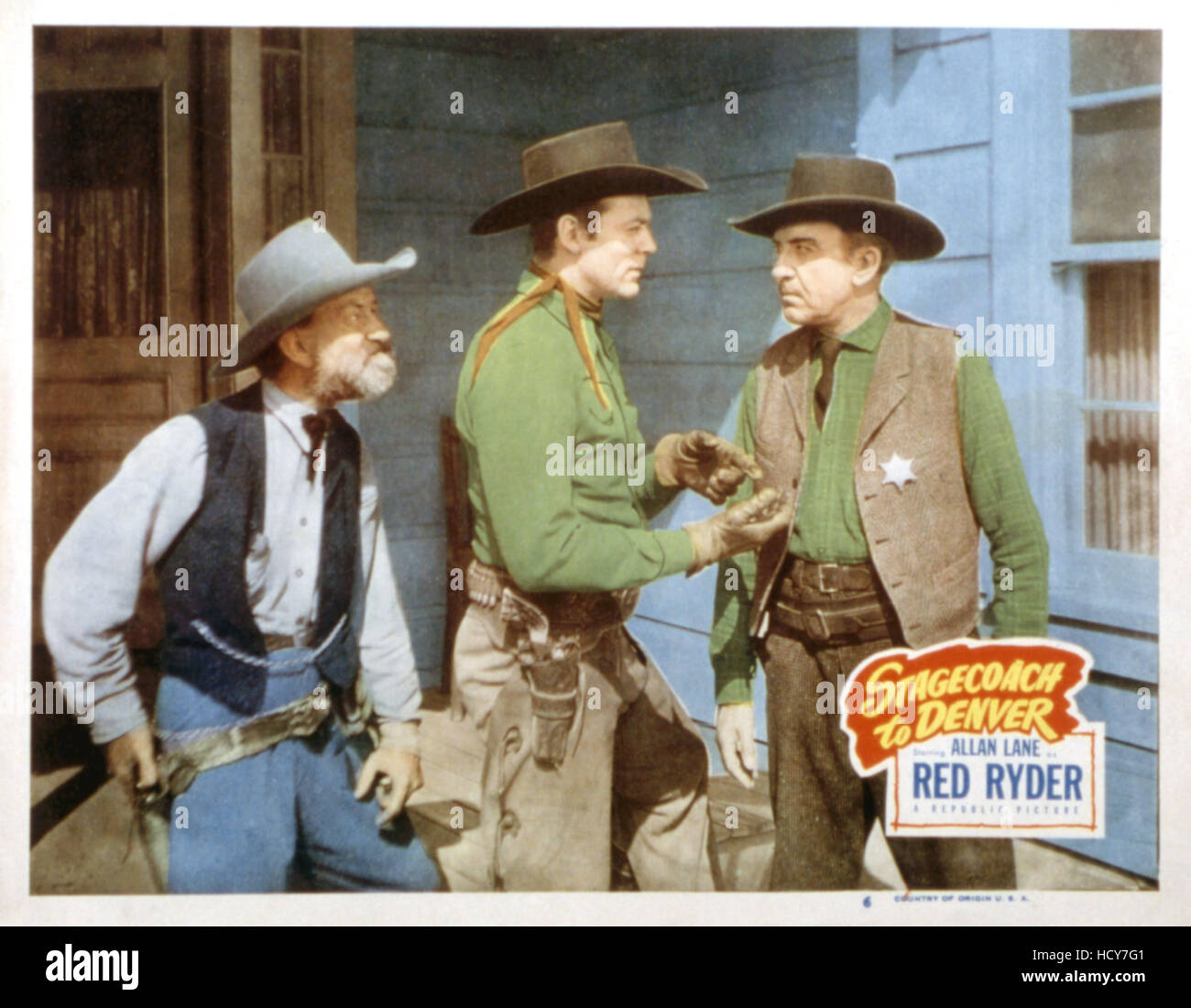 STAGECOACH TO DENVER, Emmett Lynn, Allan Lane, Ted Adams, 1946 Stock ...