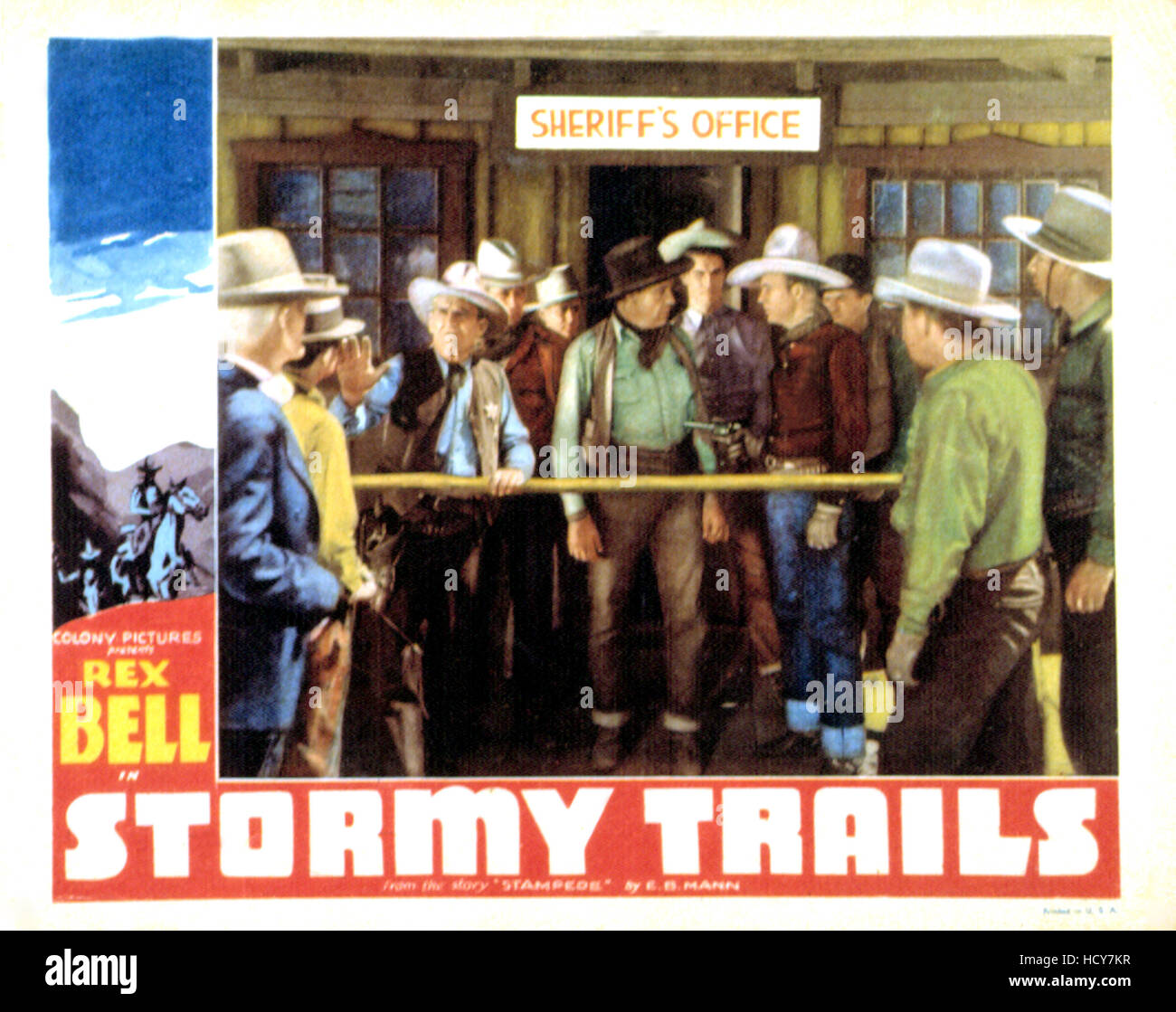 STORMY TRAILS, Rex Bell (4th from r.), 1936 Stock Photo - Alamy