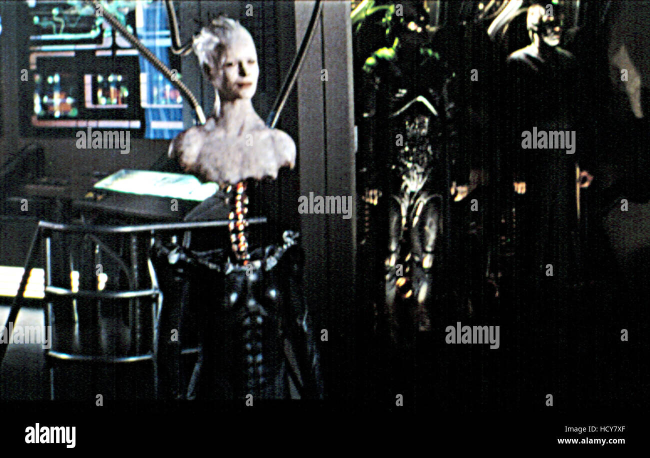 STAR TREK: FIRST CONTACT, Alice Krige, (as the Borg Queen attaches her ...