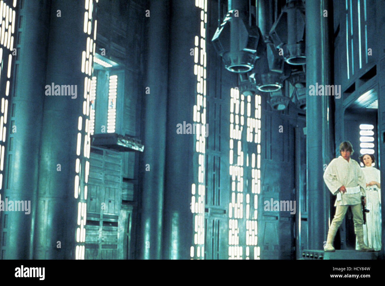 STAR WARS, (aka STAR WARS: EPISODE IV - A NEW HOPE), Mark Hamill, Carrie Fisher, 1977 Stock ...