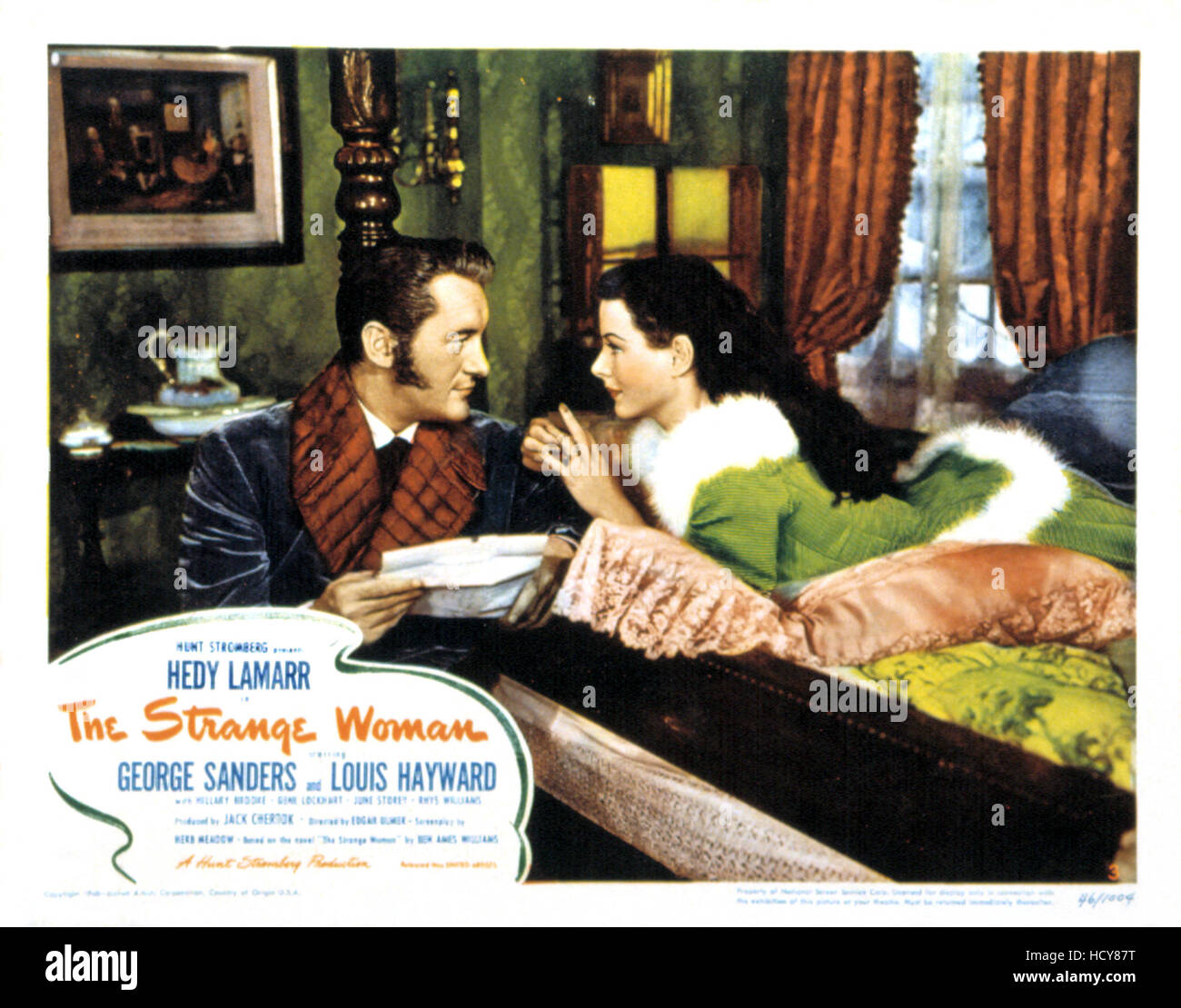 THE STRANGE WOMAN, George Sanders, Hedy Lamarr, 1946 Stock Photo - Alamy