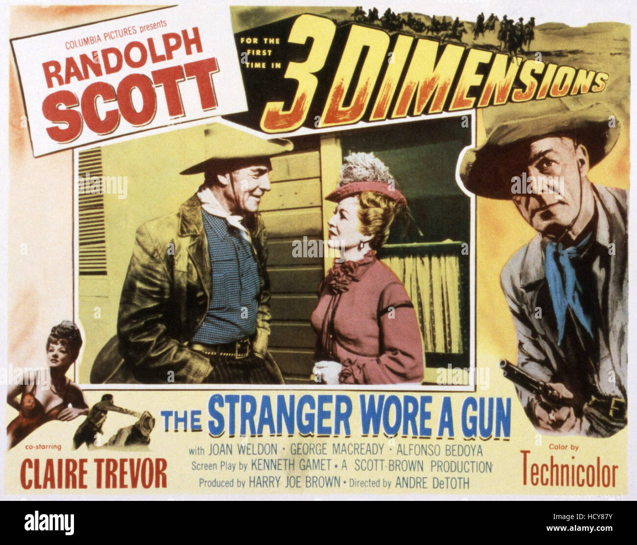 THE STRANGER WORE A GUN, Randolph Scott, Claire Trevor, 1953 Stock ...