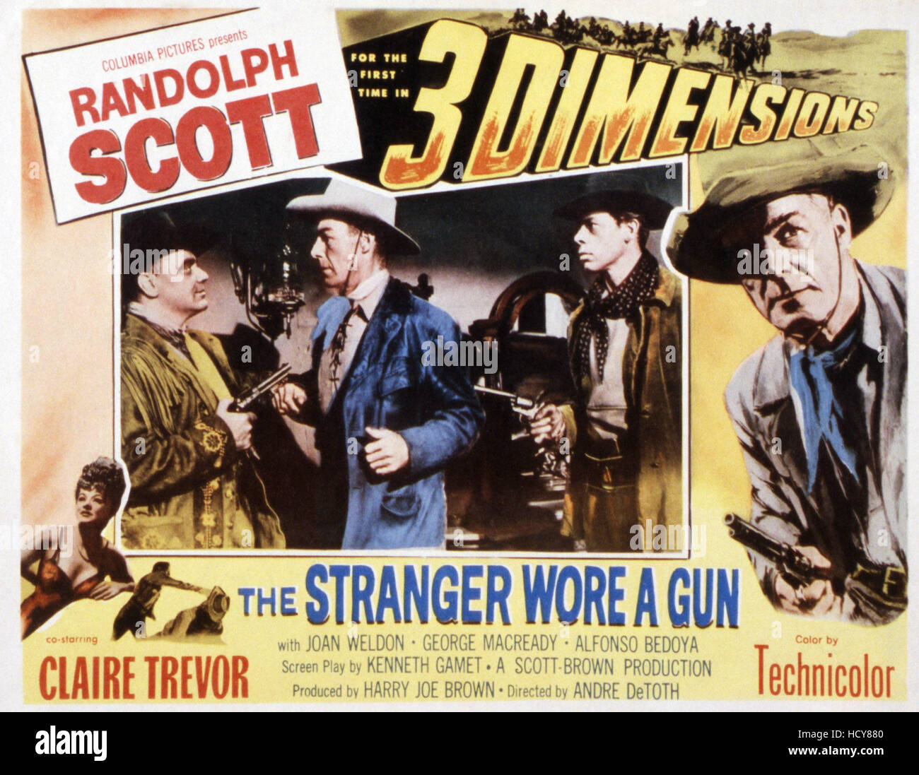 THE STRANGER WORE A GUN, Ernest Borgnine, Randolph Scott, Lee Marvin ...