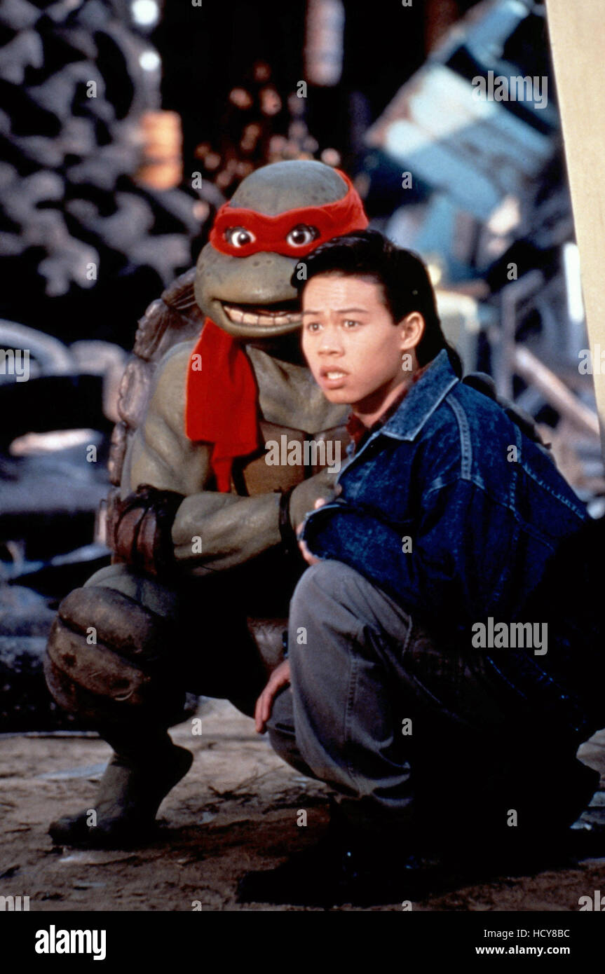 TEENAGE MUTANT NINJA TURTLES II: THE SECRET OF THE OOZE, from left ...